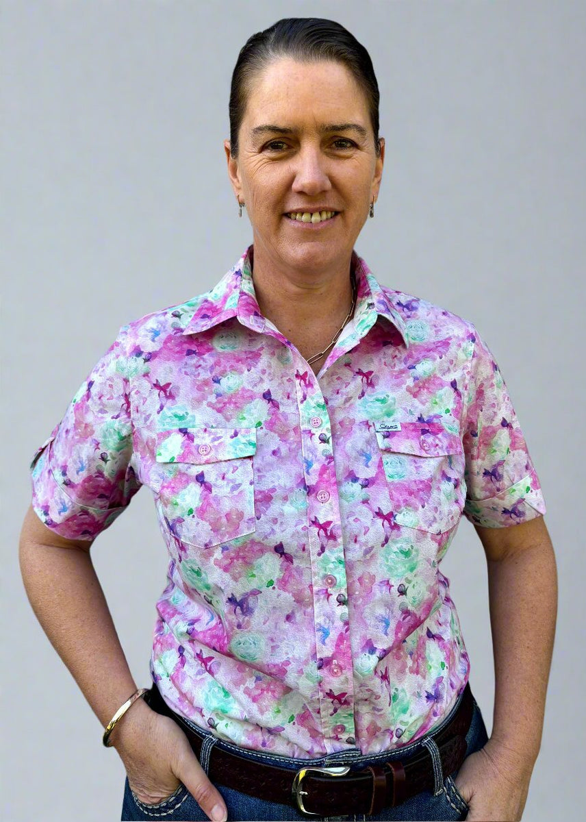 Celia - SHORT Sleeve Cotton Shirt – Grovers Country Clothing